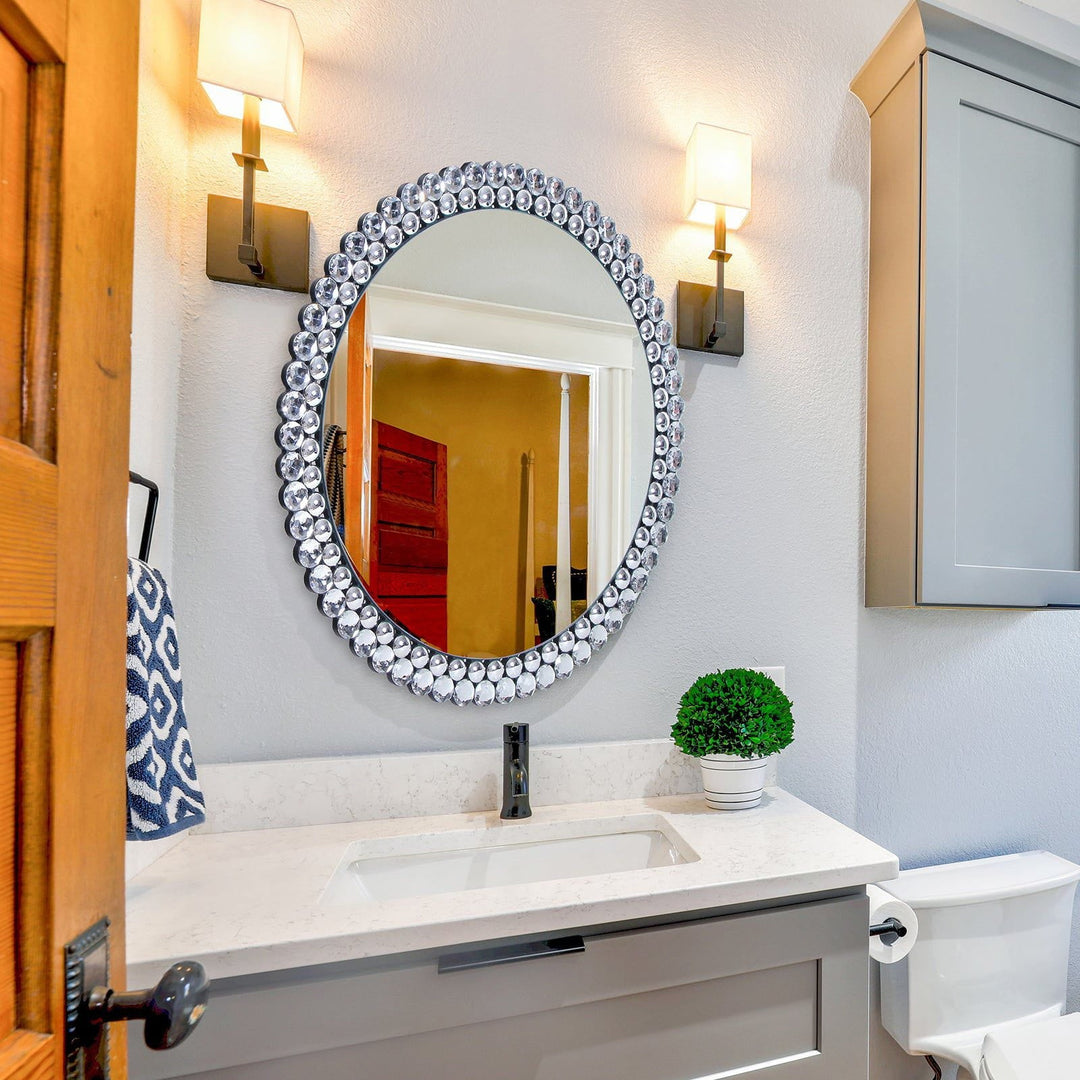 rhinestone frame mirror